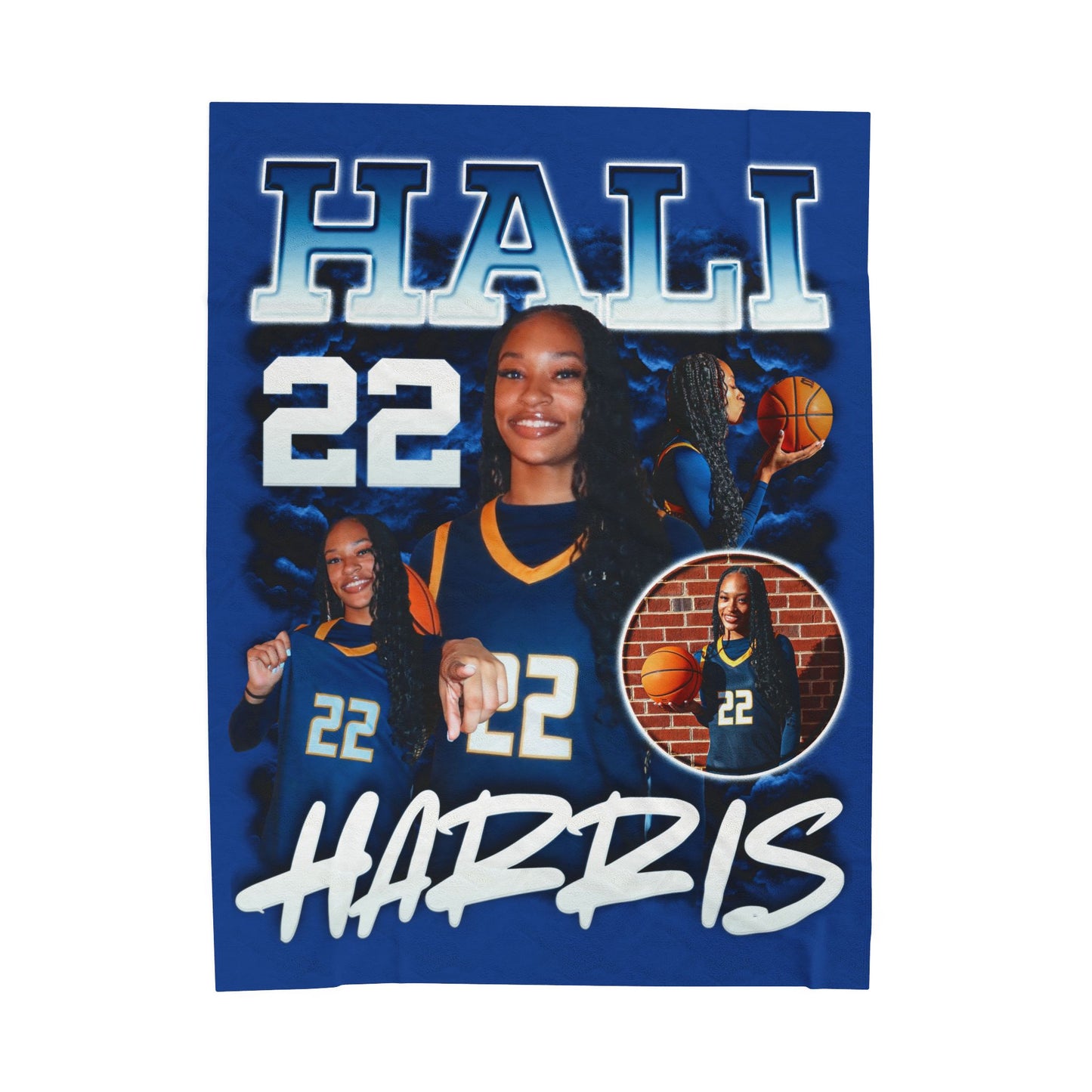 Hali Harris 60"-80" Plush Blanket – NIL Elite Threads